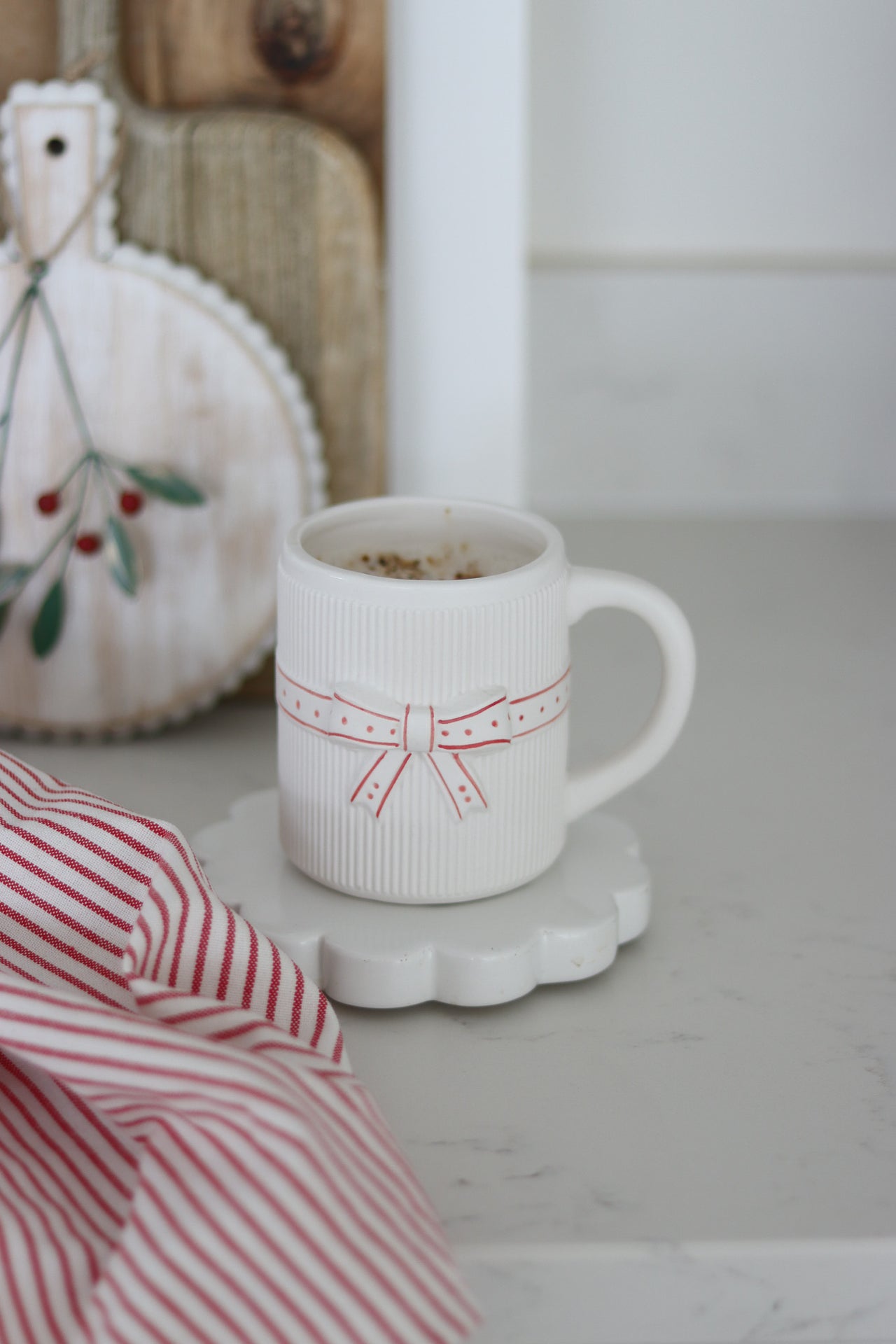 Christmas Mug – Ribbon – Pretty Little Home