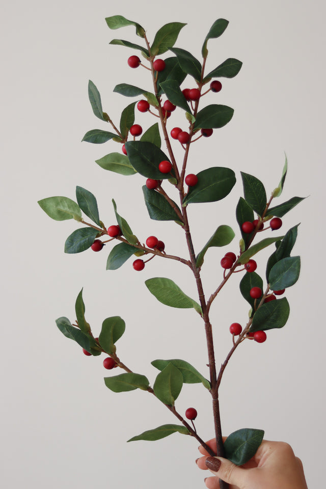 Faux Red Berry Stem – Pretty Little Home