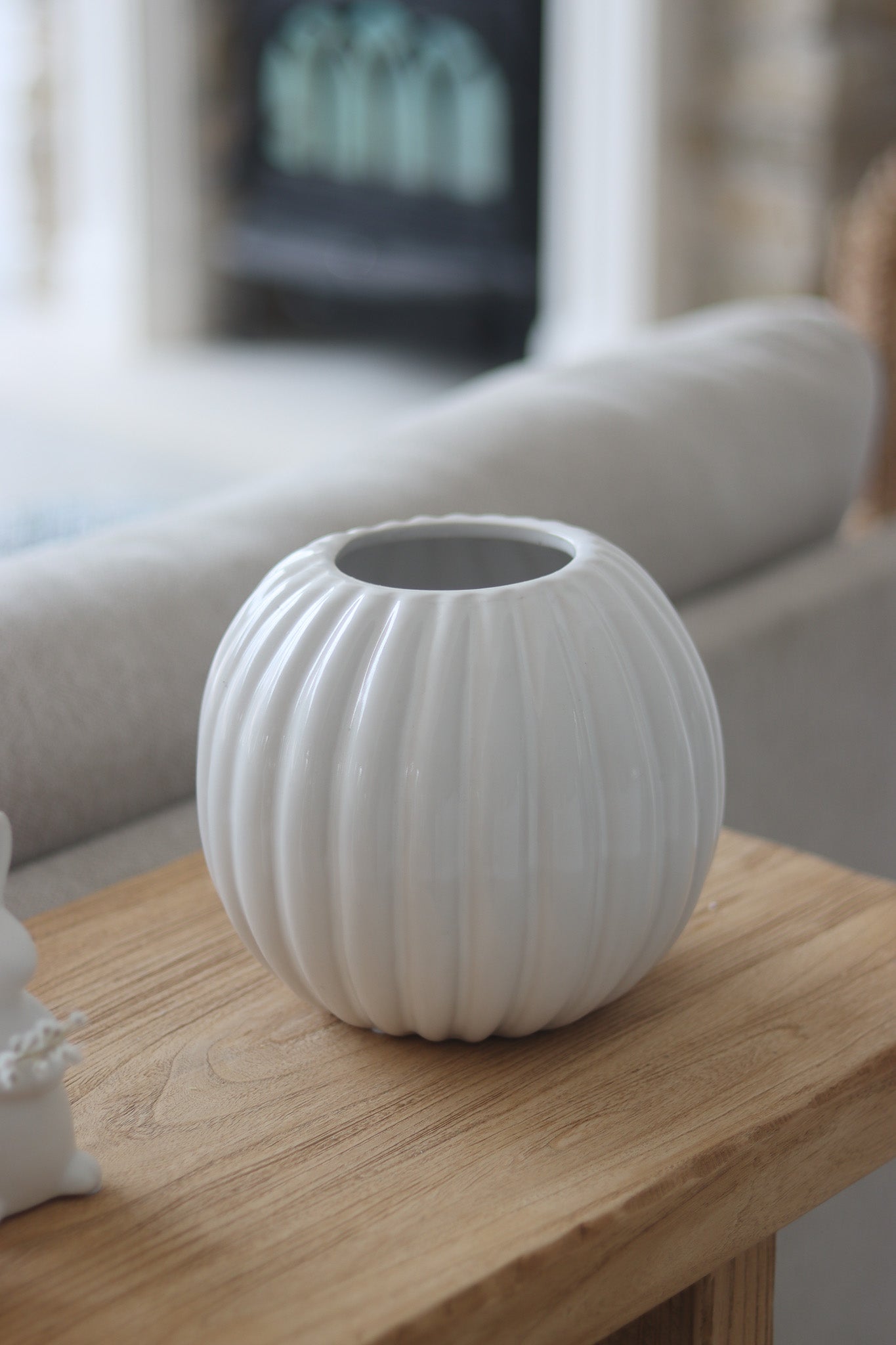 Round Fluted Ceramic Vase | Pretty Little Home